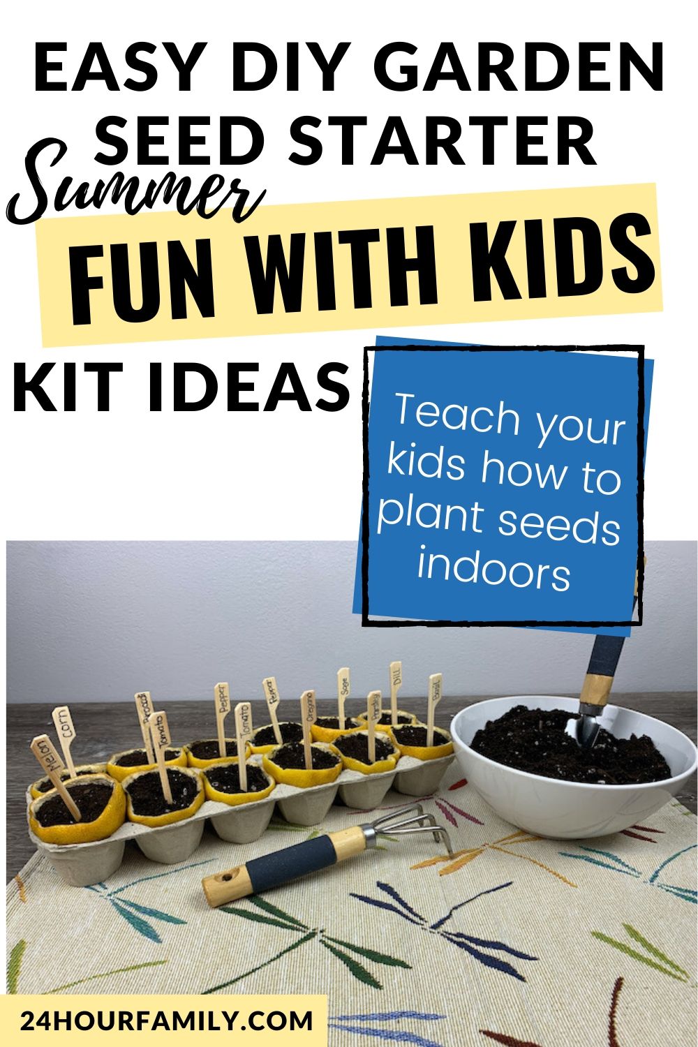 Make a Simple Garden Kit this Spring with your Kids - 24hourfamily.com