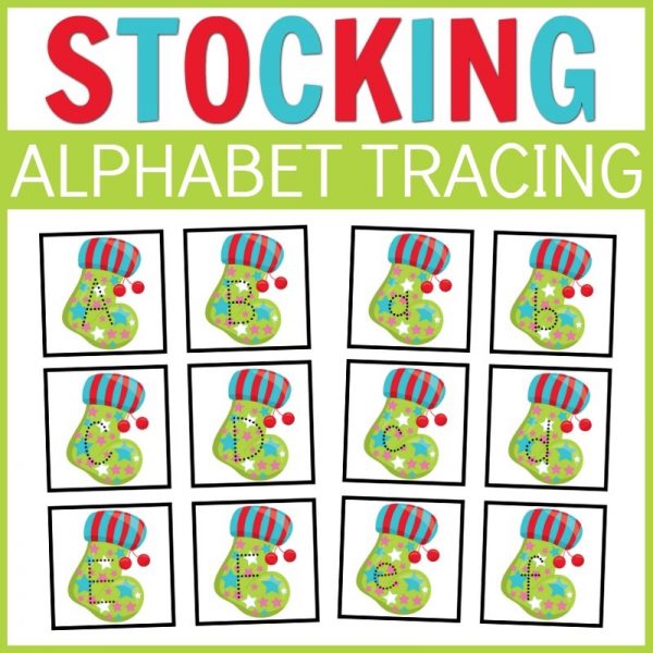 Free Christmas Stocking Traceable Letters Worksheets (Free PDF)