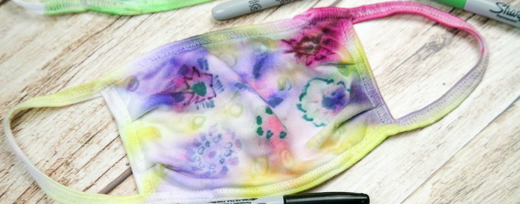 Sharpie Art Watercolor Face Mask - twentyfourhourfamily.com