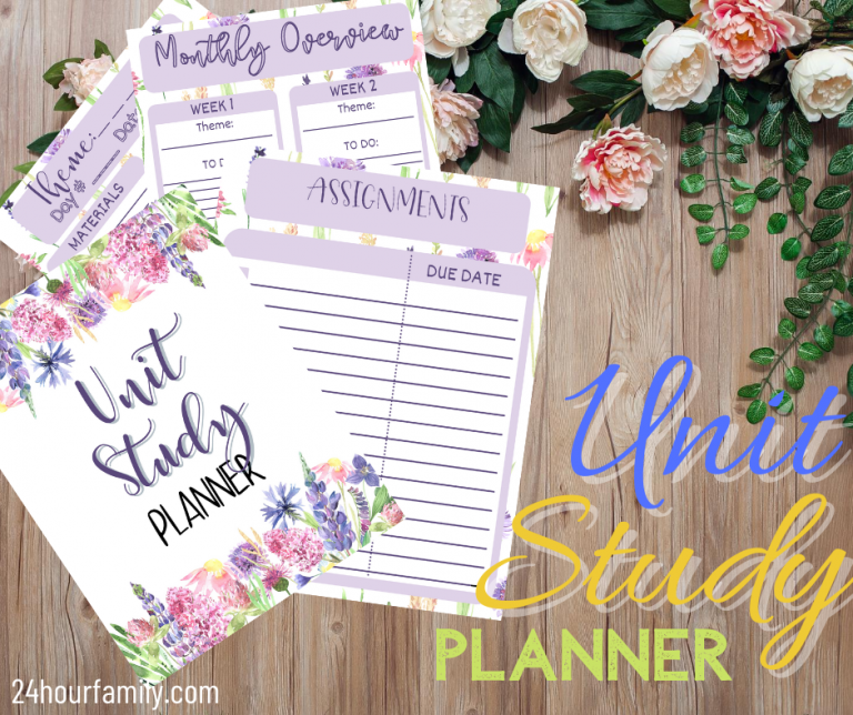 Free Unit Study Homeschool Lesson Planner