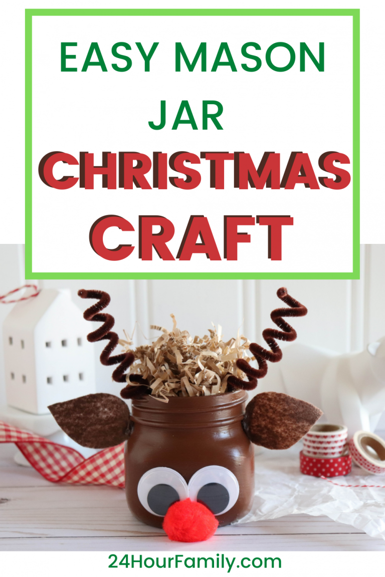 Easy Reindeer Mason Jar Christmas Craft