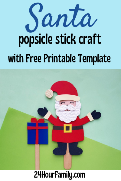 How to Make a Santa Stick Puppet (Free Template)