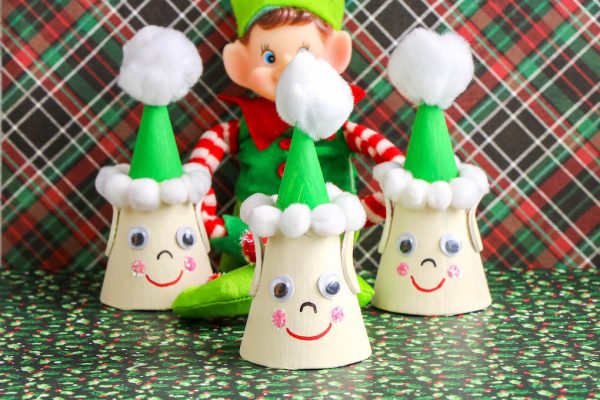 How to Make a Cardboard Cone Christmas ELF Craft
