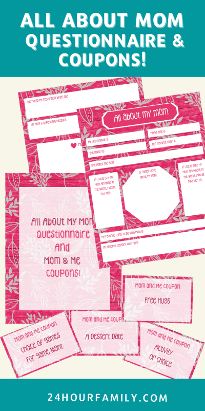 All About My Mom Questionnaire and Coupons (Free Printables)