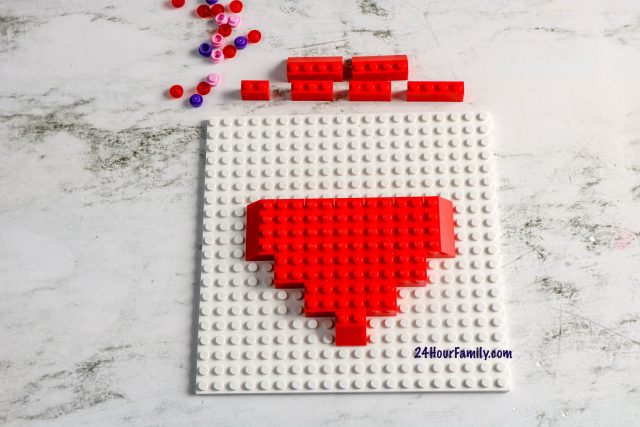 How to Build a LEGO Heart - 24hourfamily.com