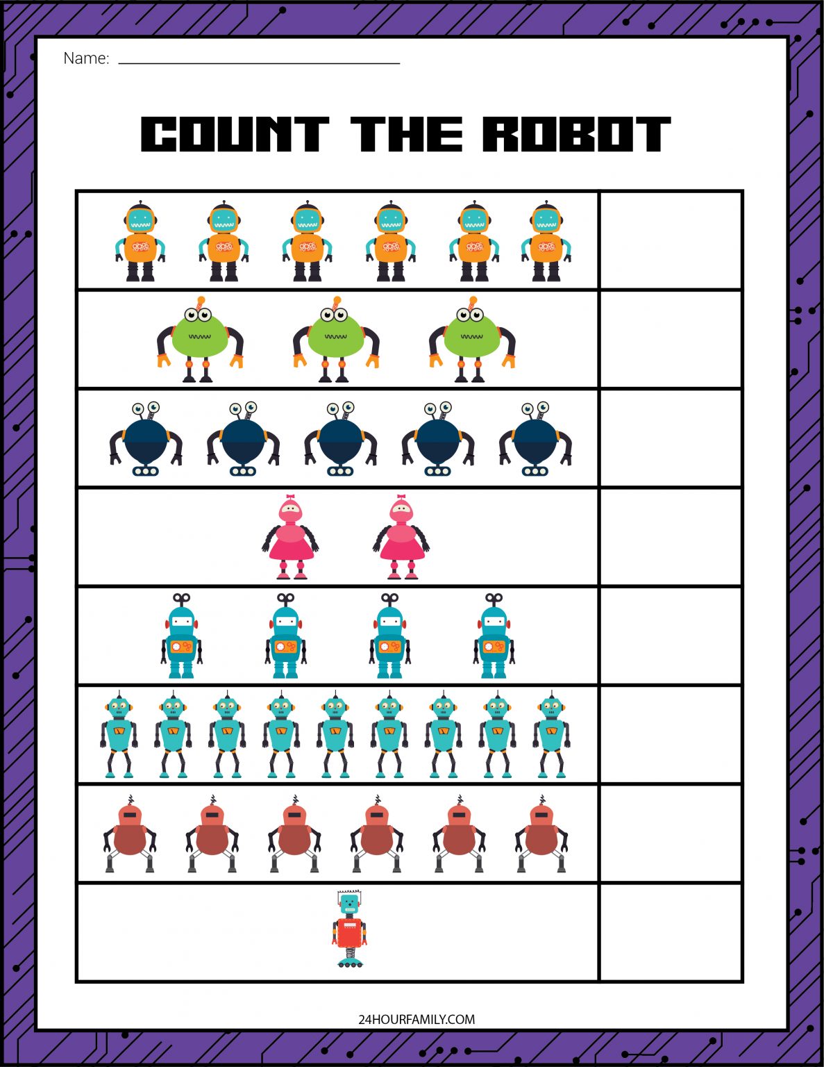 Free Robot Drawing Activity and Coloring Pages