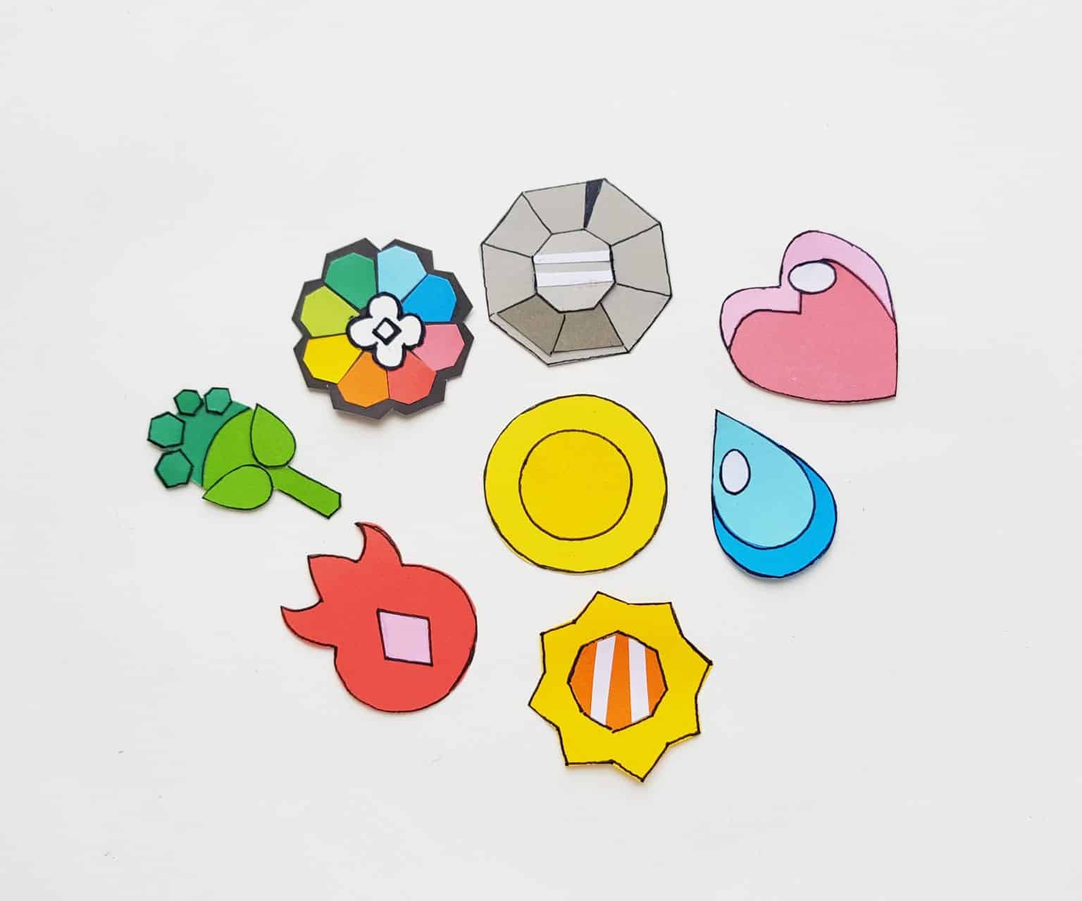 Easy To Make Pokemon Badges Paper Craft (Free Pokemon Badge Template)
