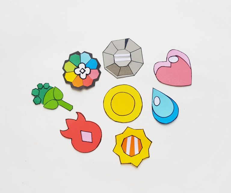 Easy To Make Pokemon Badges Paper Craft (Free Pokemon Badge Template)