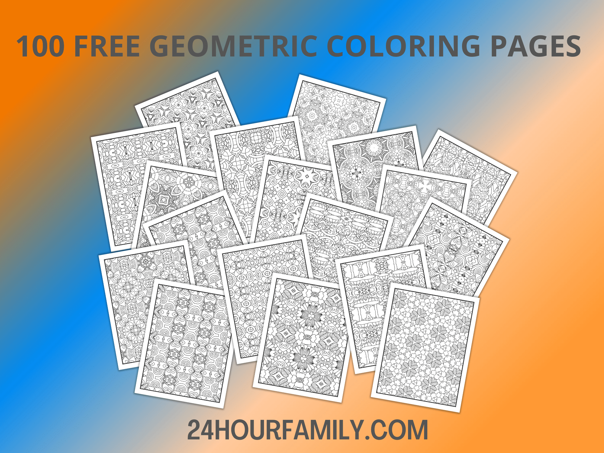 100 Totally Free Geometric Coloring Pages