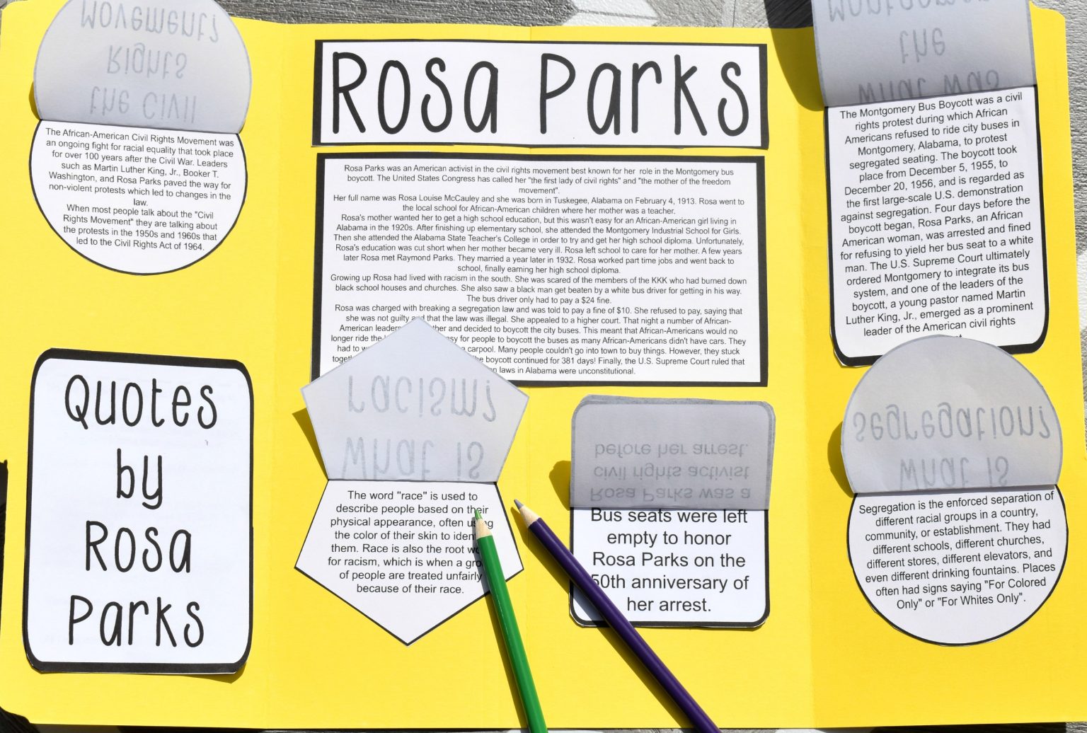 Free Printable Rosa Parks Worksheets