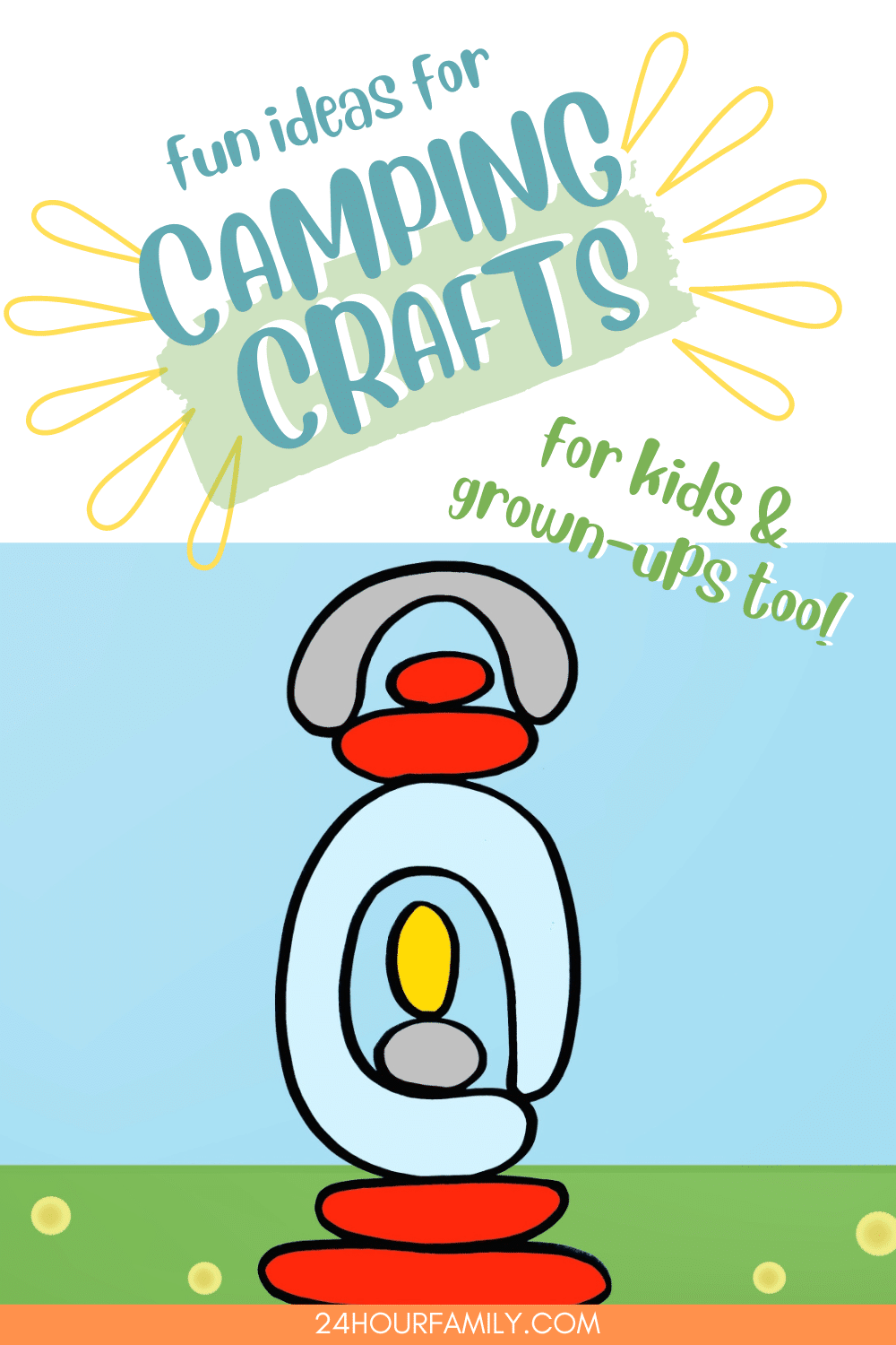 Camping-Themed PlayDoh Mats For Preschoolers