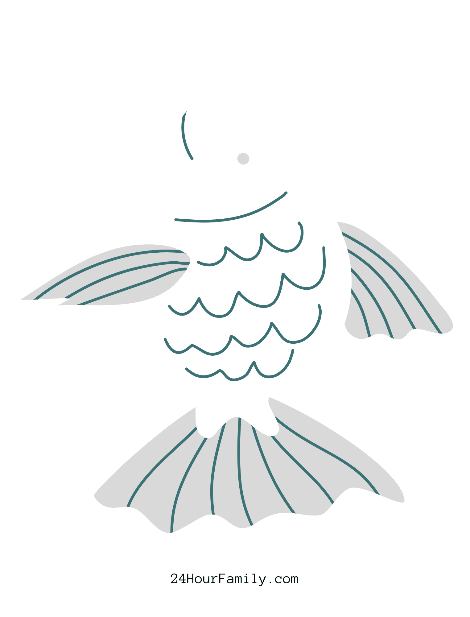 12 Free Ocean Animals Fish Outline Templates