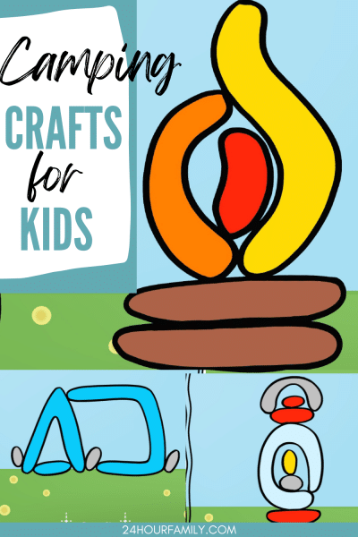 Camping-Themed PlayDoh Mats For Preschoolers