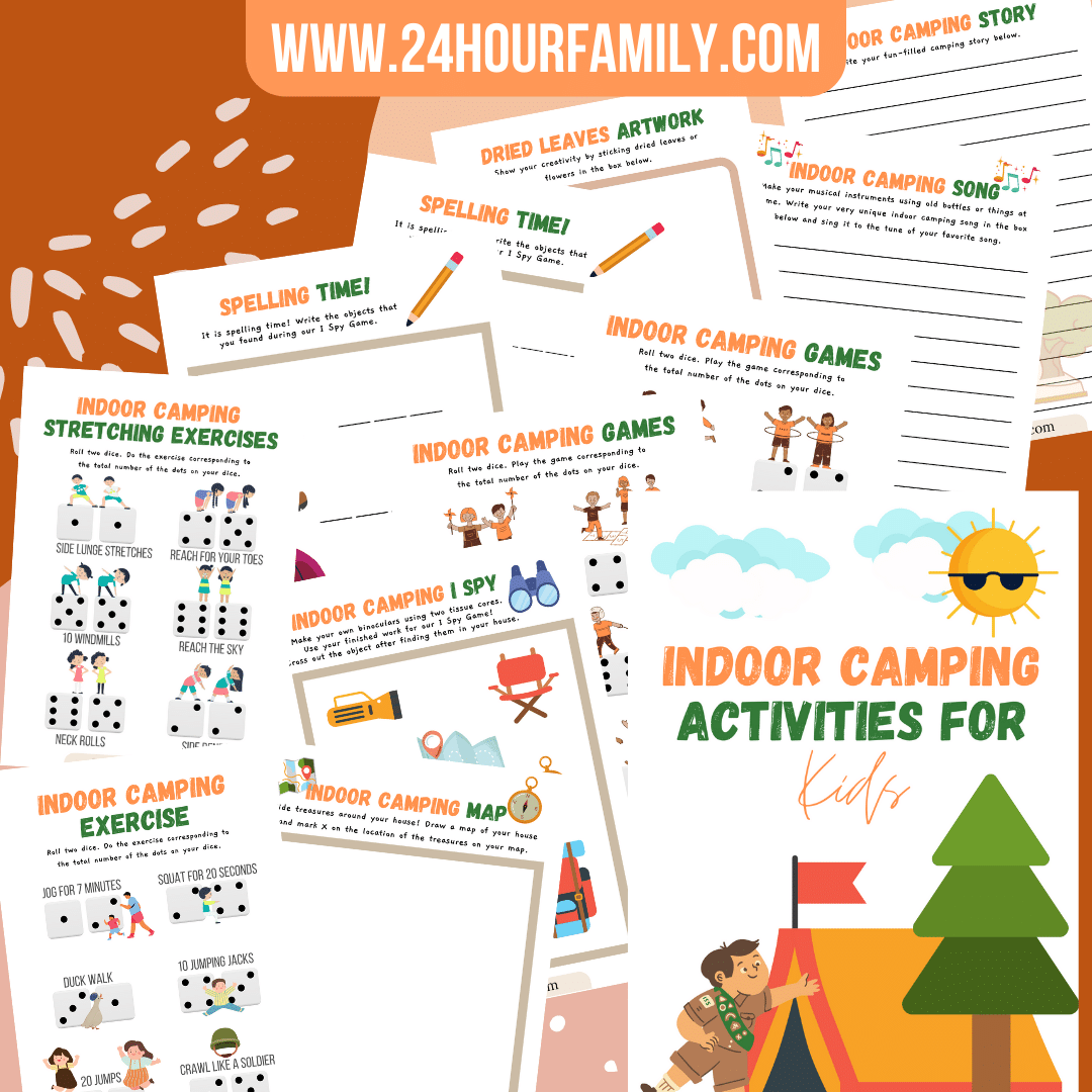 Indoor Camping Printable Activities (Free Printables)
