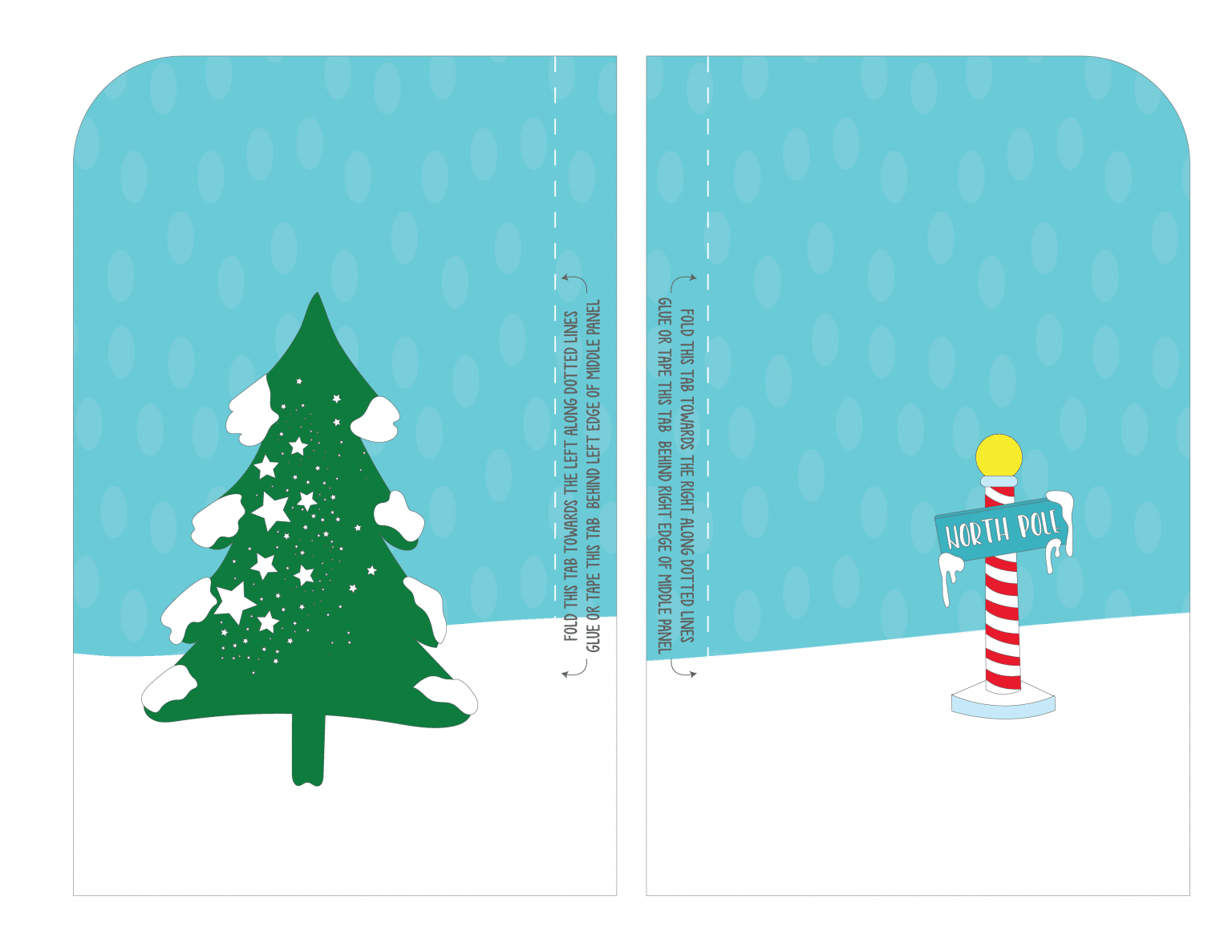 Build the North Pole Printable Paper Craft (Free Template)