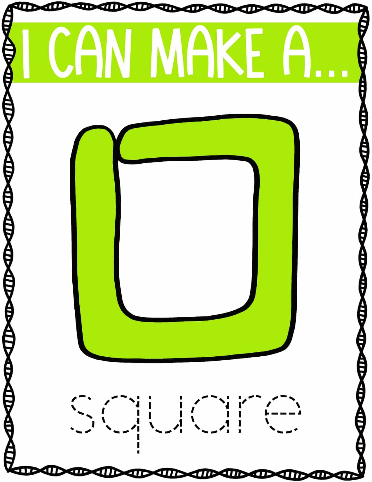 16 Playdoh Mats Printable Shapes for Preschoolers