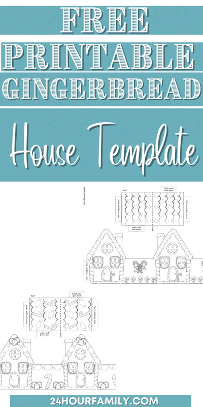 Gingerbread House Template Craft (Free Printable)
