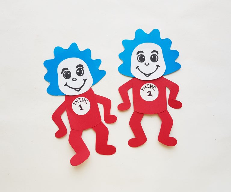 Thing 1 and Thing 2 Craft (Free Template)