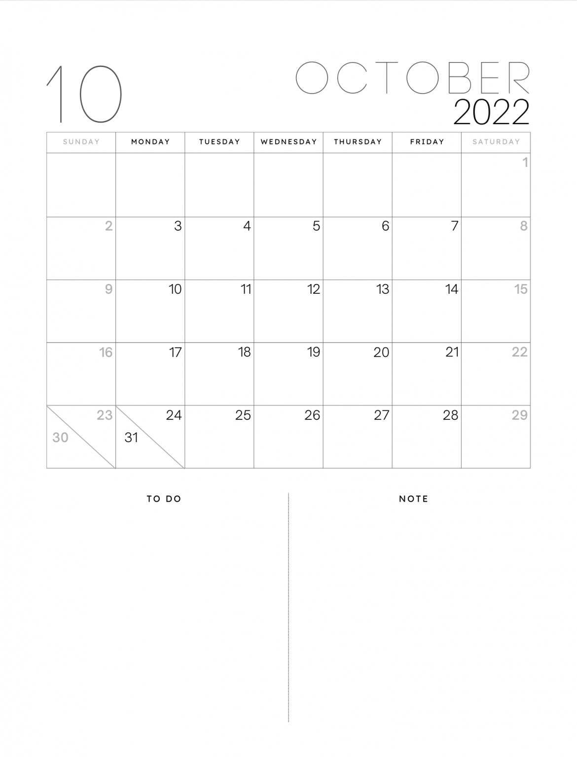 65 Free October 2022 Calendar Printable Templates