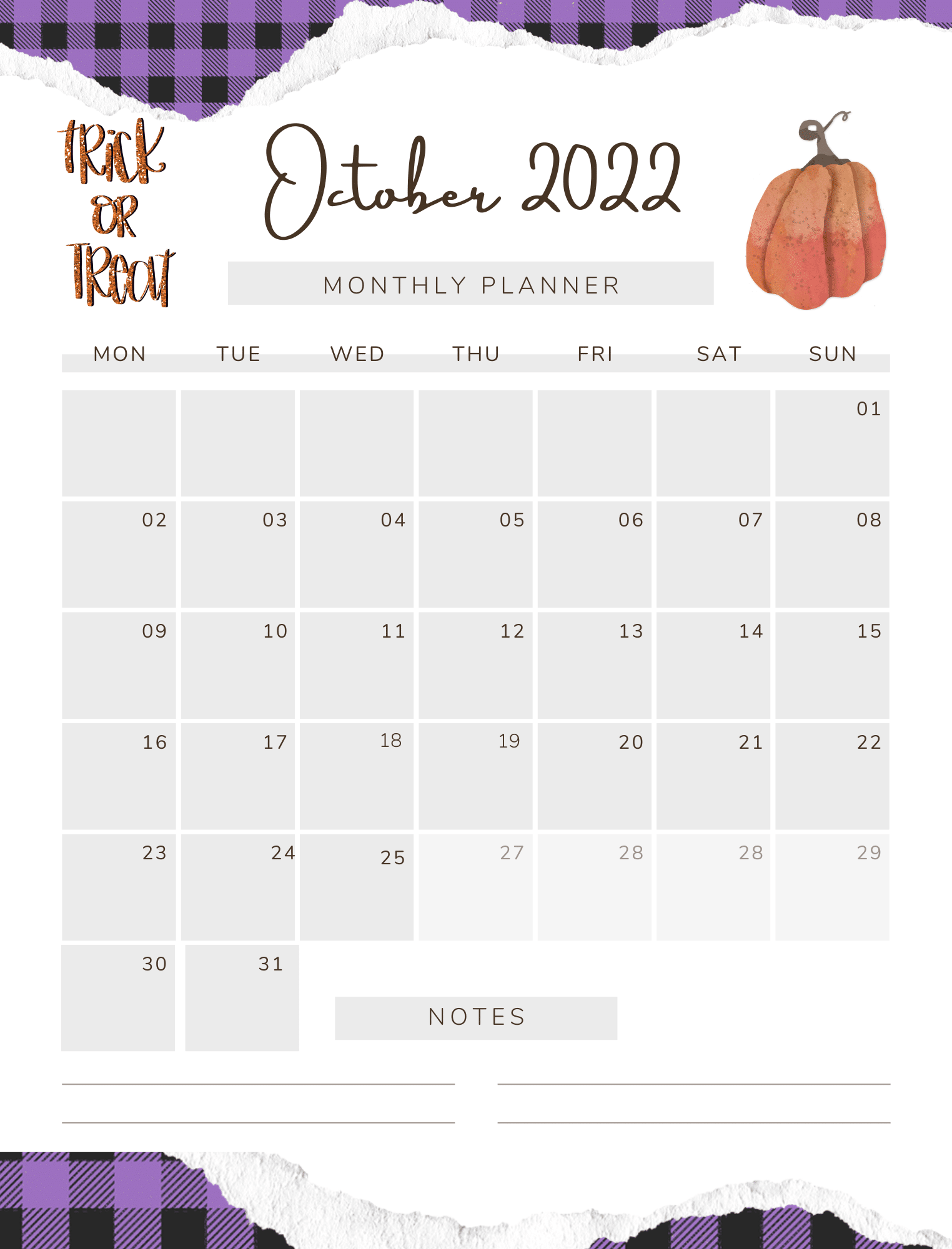 65 Free October 2022 Calendar Printable Templates