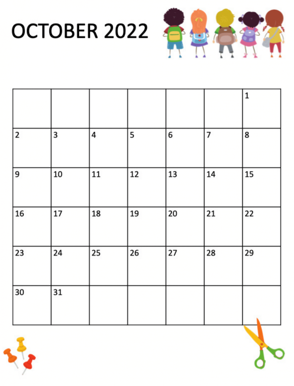 65 Free October 2022 Calendar Printable Templates