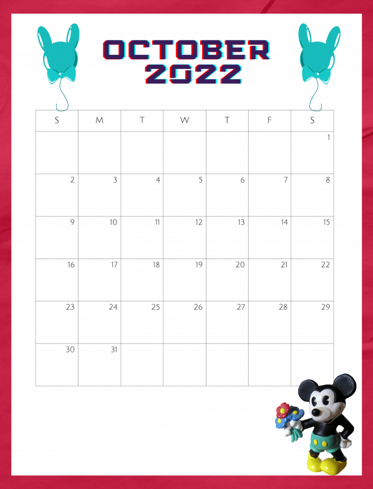 65 Free October 2022 Calendar Printable Templates