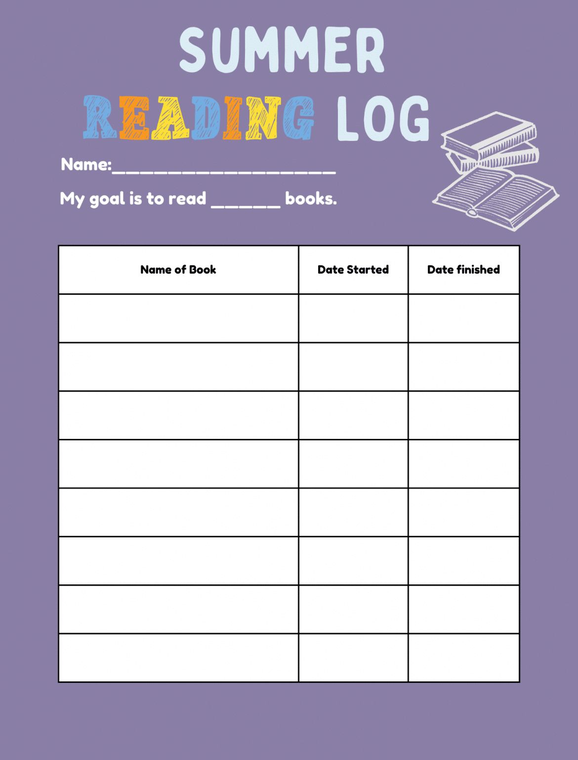 15 Free Summer Reading Log Printables