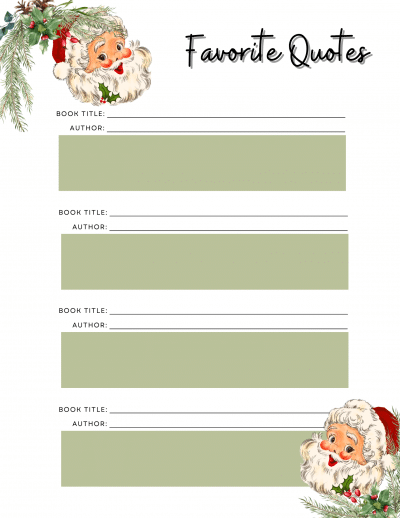 Free Printable December Reading Log for Kids & Adults - 24hourfamily.com