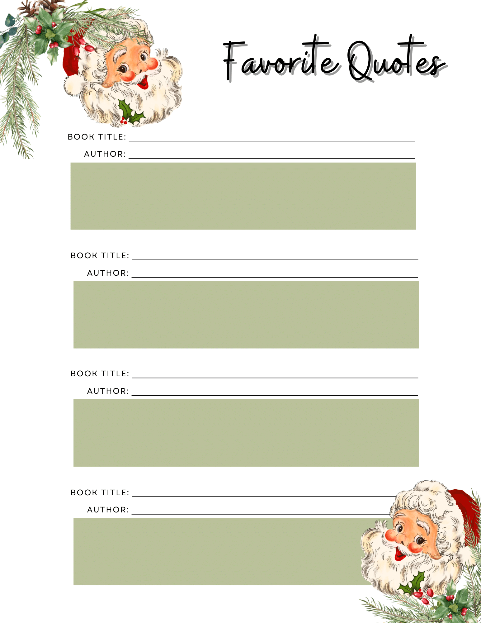 Free Printable December Reading Log for Kids & Adults - 24hourfamily.com