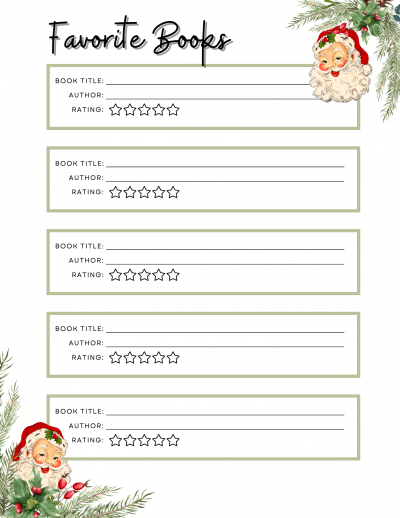 Free Printable December Reading Log for Kids & Adults - 24hourfamily.com