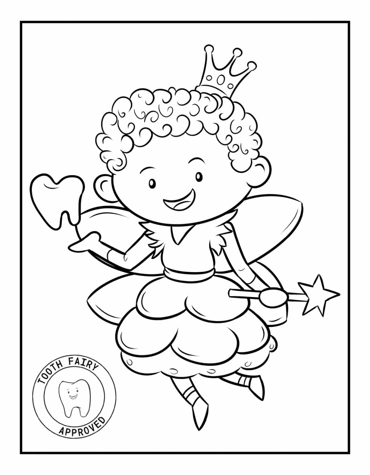 Free Tooth Fairy Coloring Pages
