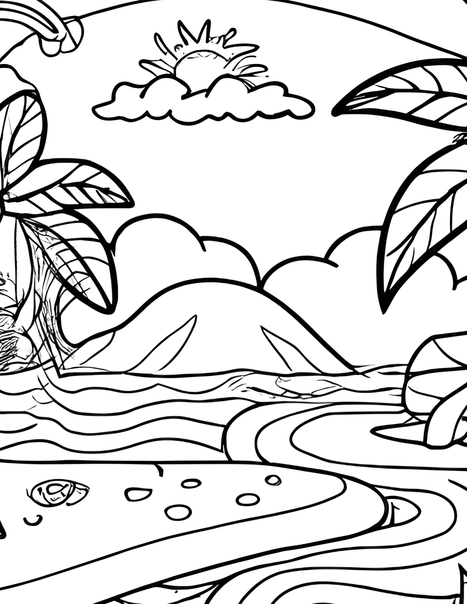 53 Free Beach Coloring Pages