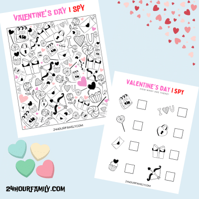 Free Valentines I SPY Printable