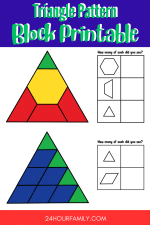 STEM Mats: Free Triangle Pattern Blocks for Preschool & Kindergarten
