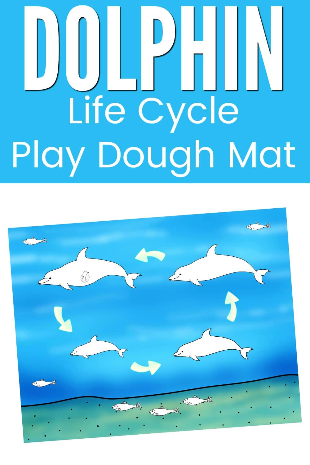 Dolphin Playdough Mat (Free Printable)