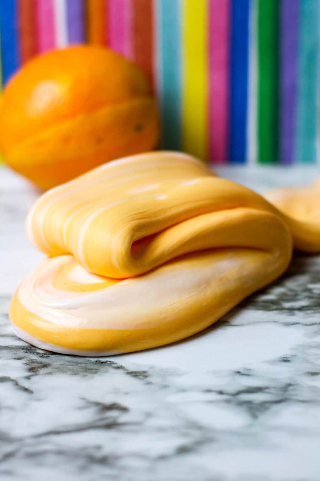 Orange Slime Recipe - Perfect Kids Party Idea - 24hourfamily.com