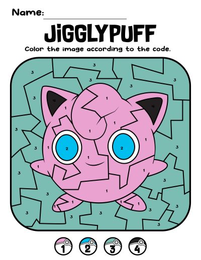 Pokemon Color by Number (Free Printables)