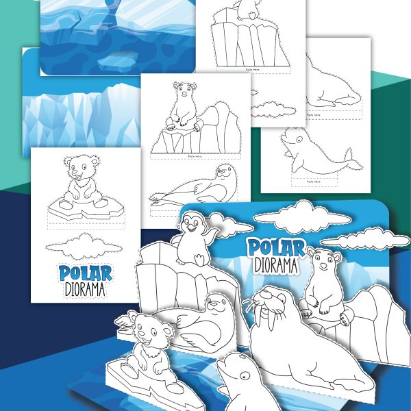 Build this Fun Polar Habitat Shoe Box Diorama