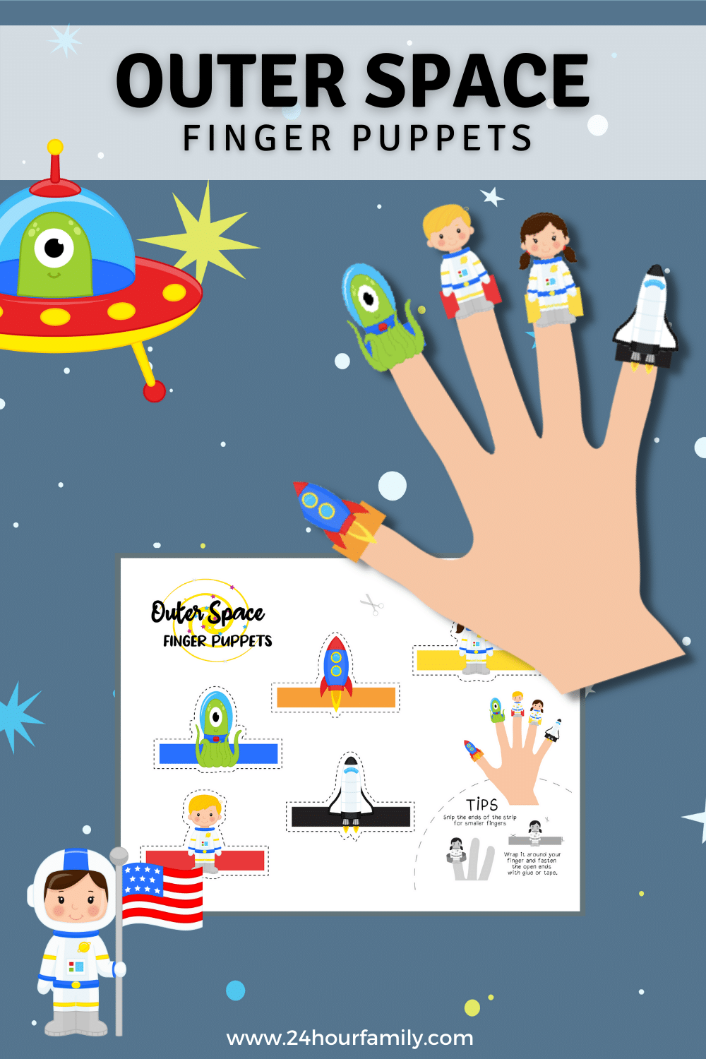 Outer Space Finger Puppets (Free Printable)
