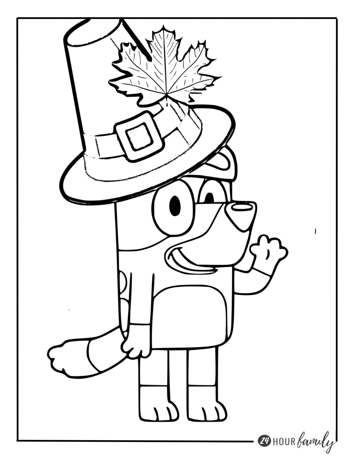 17 Free Bluey Thanksgiving Coloring Pages