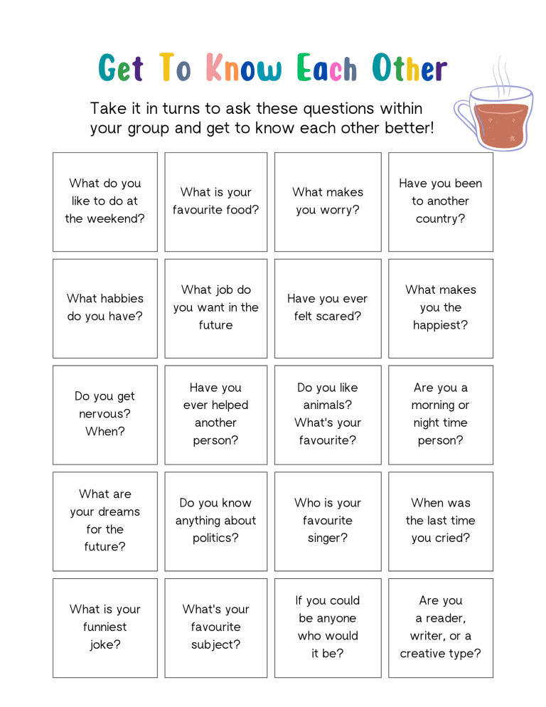 12 Printable All About Me Worksheet for Adults
