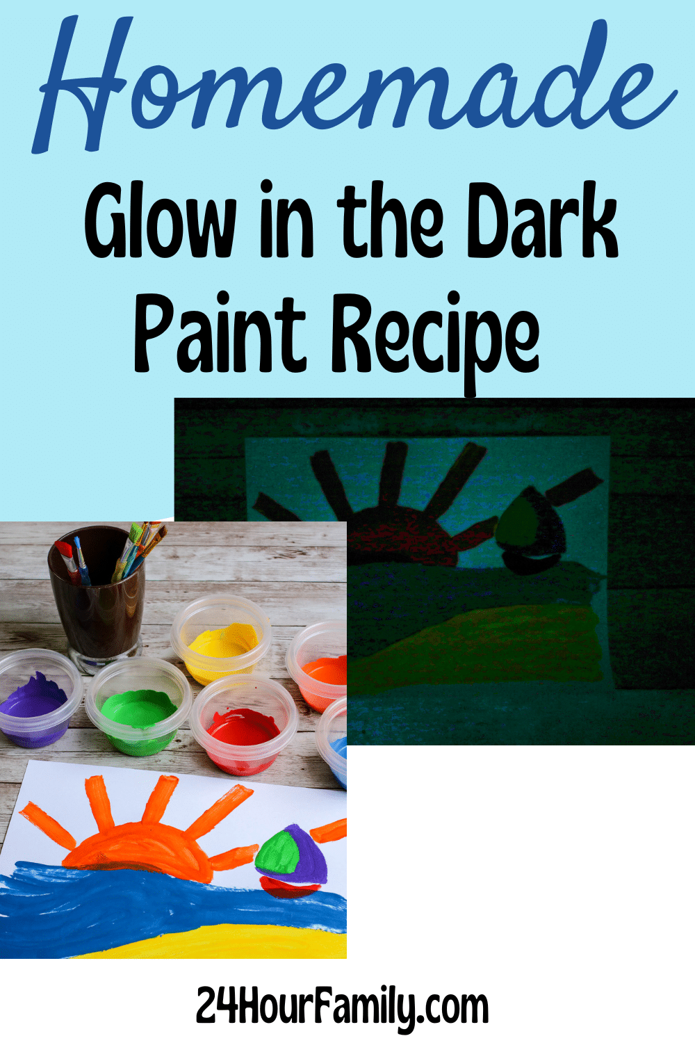 Glow in the Dark Paint Recipe - 24hourfamily.com
