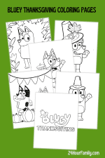 17 Free Bluey Thanksgiving Coloring Pages