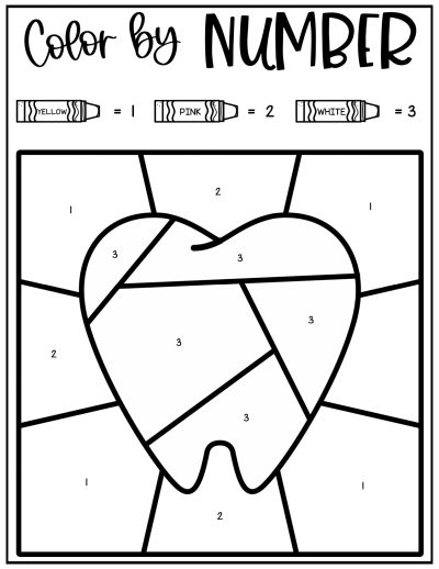 Letter T Color by Number Coloring Pages (Free to Print)