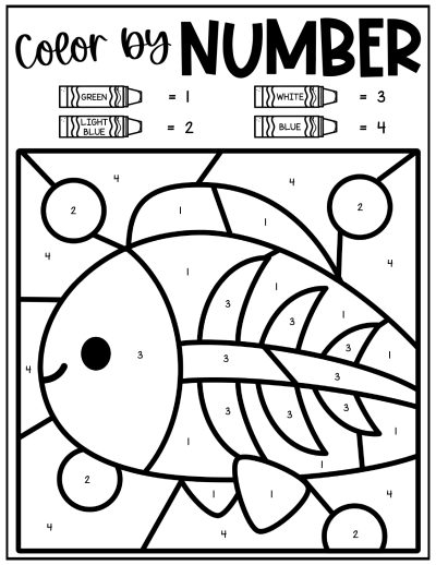 Letter X Color by Number Worksheets (Free To Print)