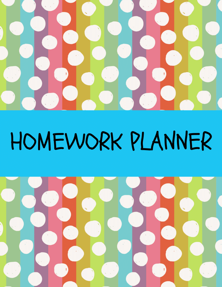 Free Printable Homework Planner Template and Stickers