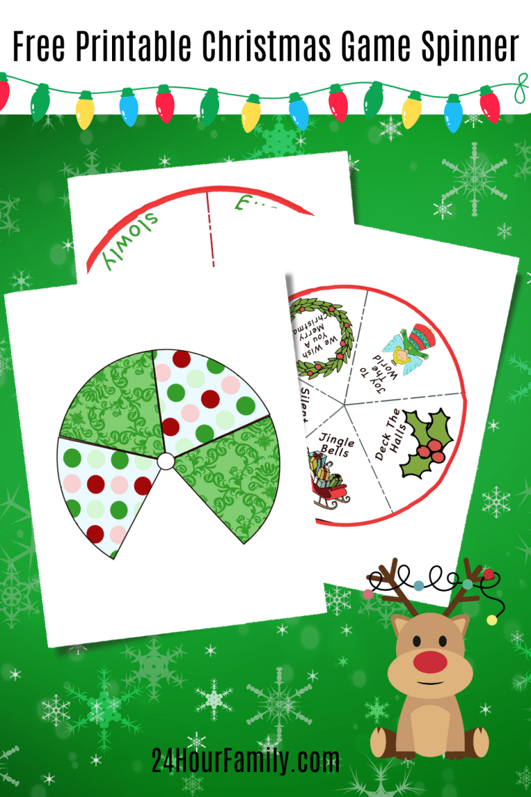 Christmas Spinner Template (Free Printable)