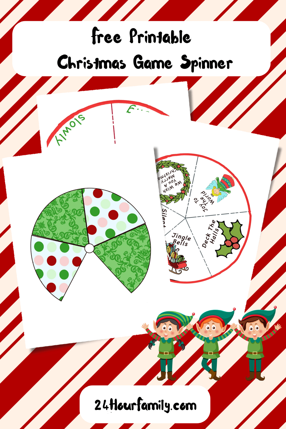 Christmas Spinner Template (Free Printable)