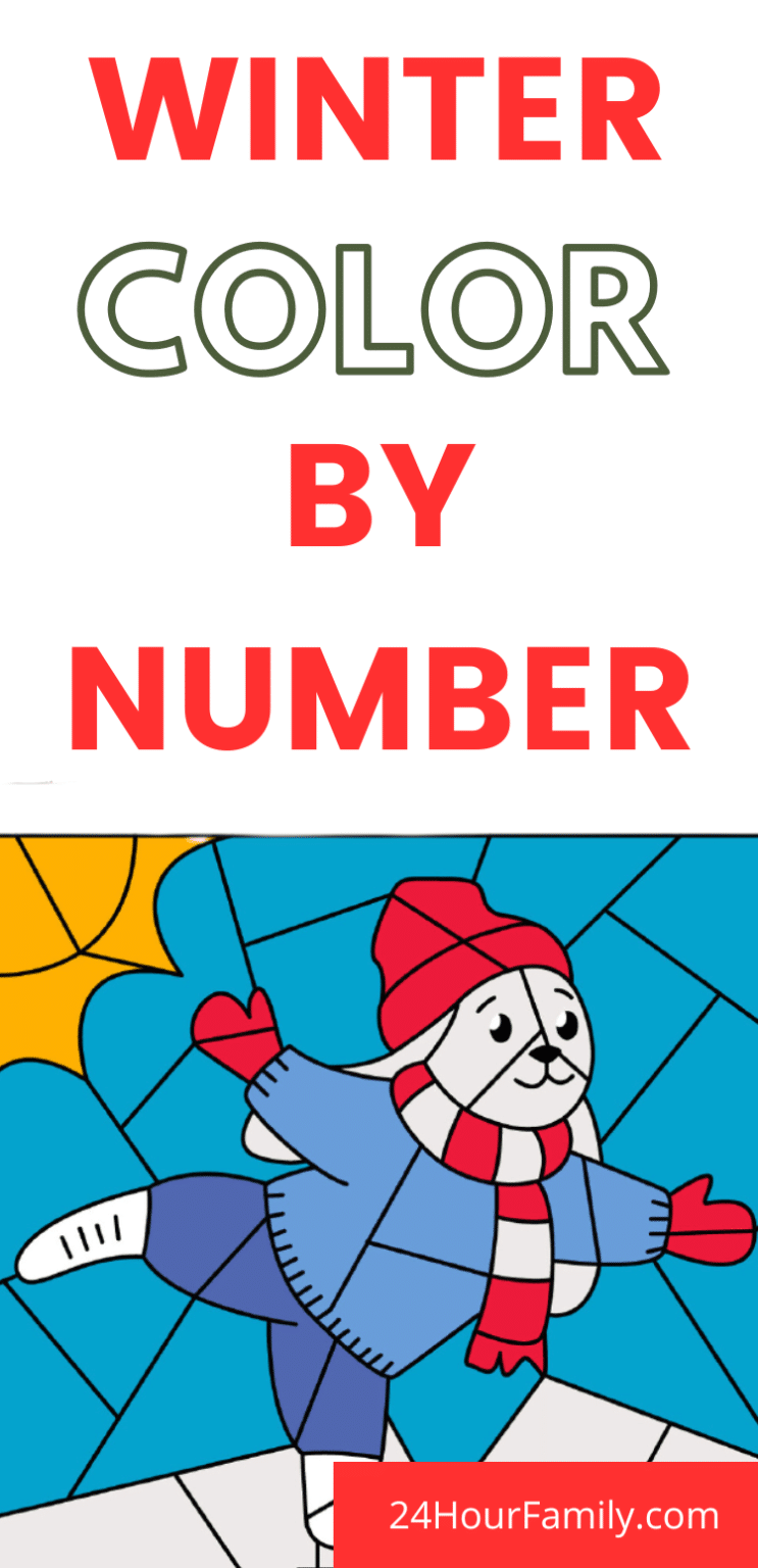 Winter Color By Number Coloring Pages (Free To Download)