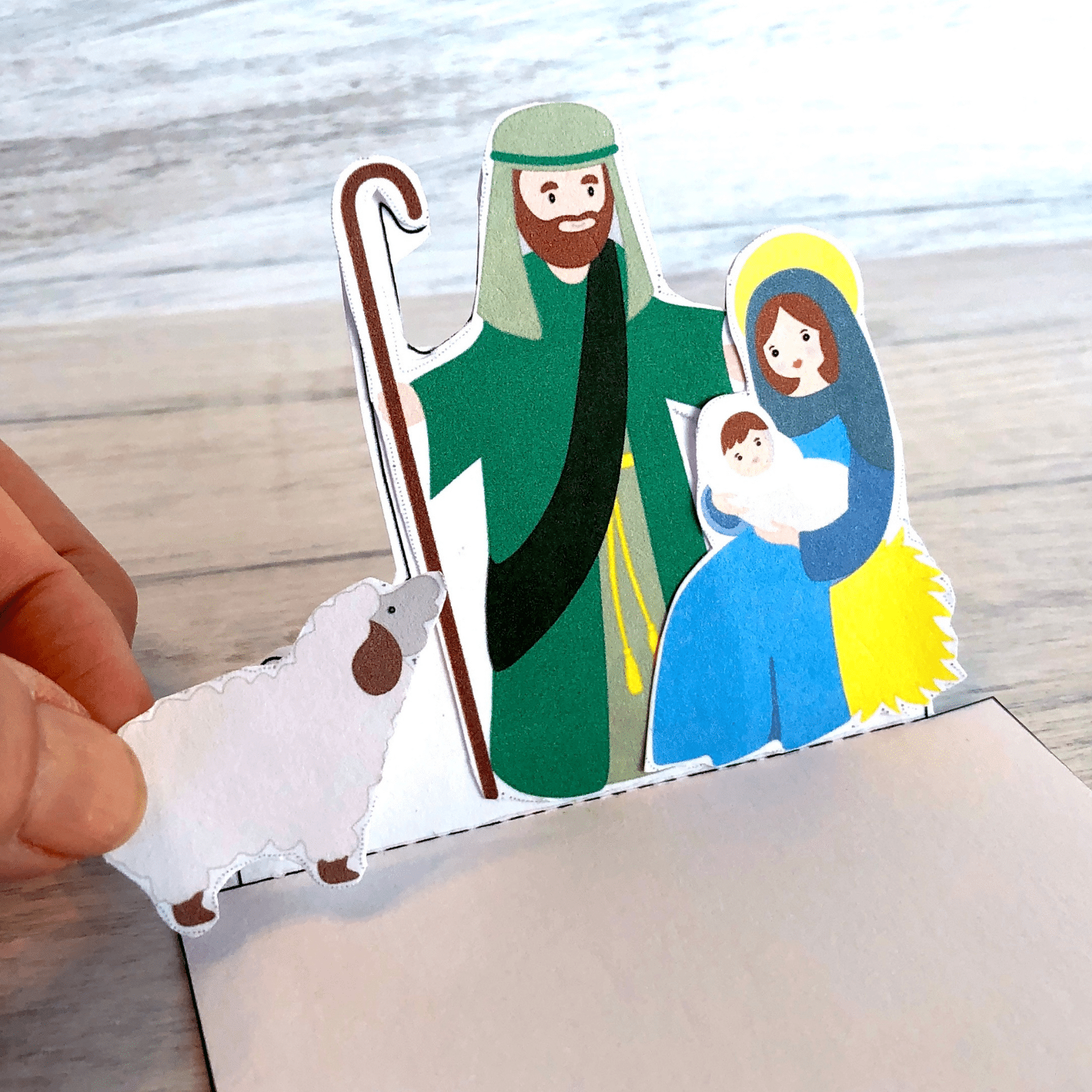 Nativity Christmas Story Pop-Up Card (Free Printable)